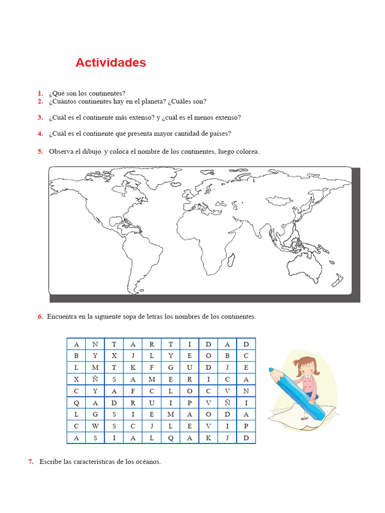 Ficha de Los Oceanos P.S | PDF