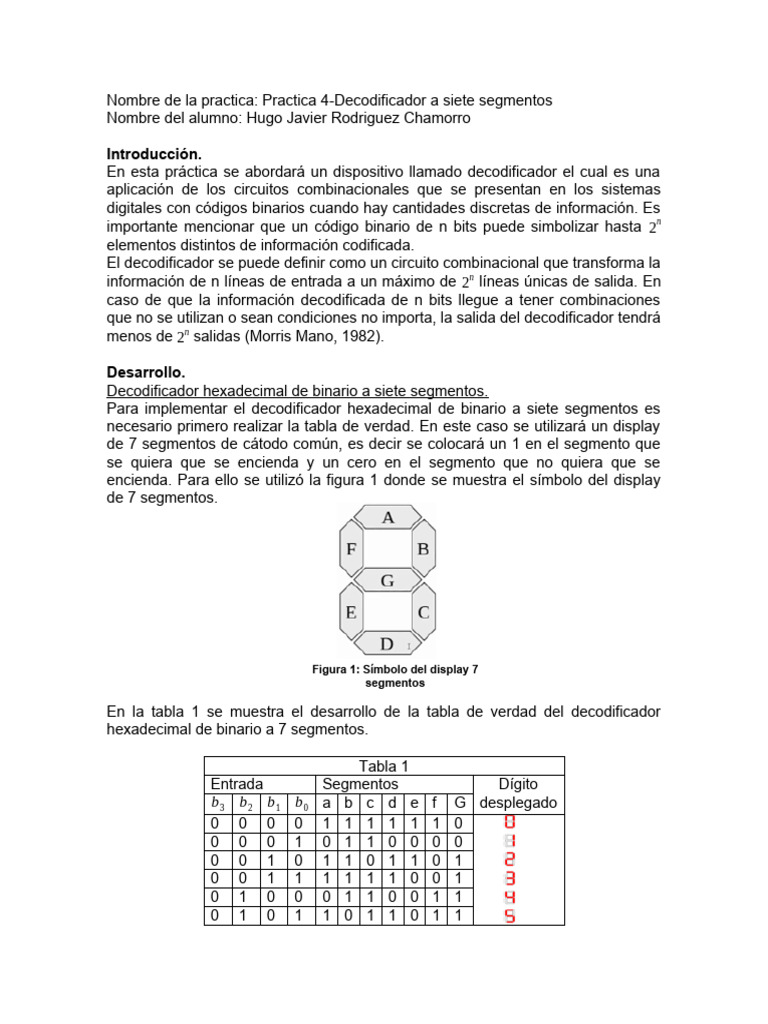 Reporte de Practica 4 | PDF | Puerta lógica | Poco