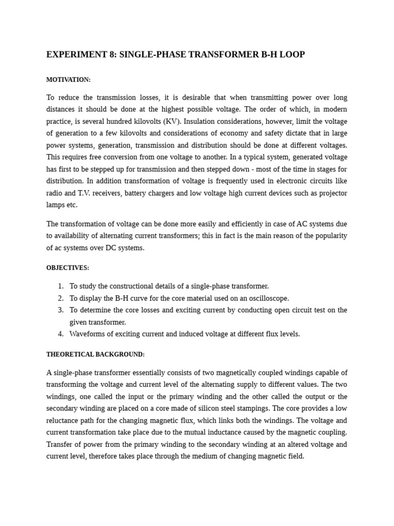 Expt 8,9 | PDF | Transformer | Inductance