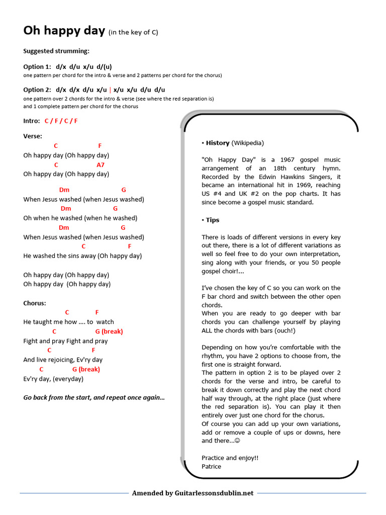 Oh Happy Day | PDF | Song Structure