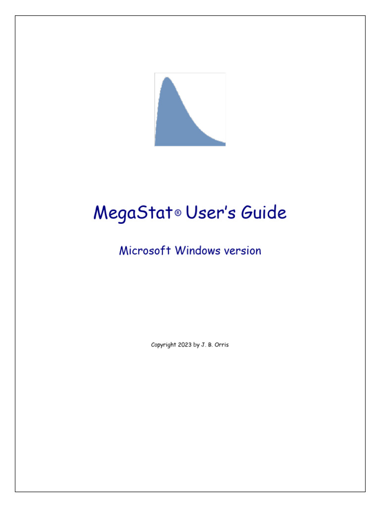 MegaStat Users Guide Windows | PDF | Analysis Of Variance | Microsoft Excel