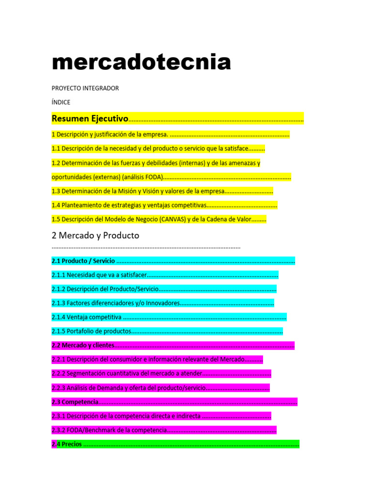 Proyecto Integrador Mercadotecnia | PDF | Producto (Negocio) | Marketing