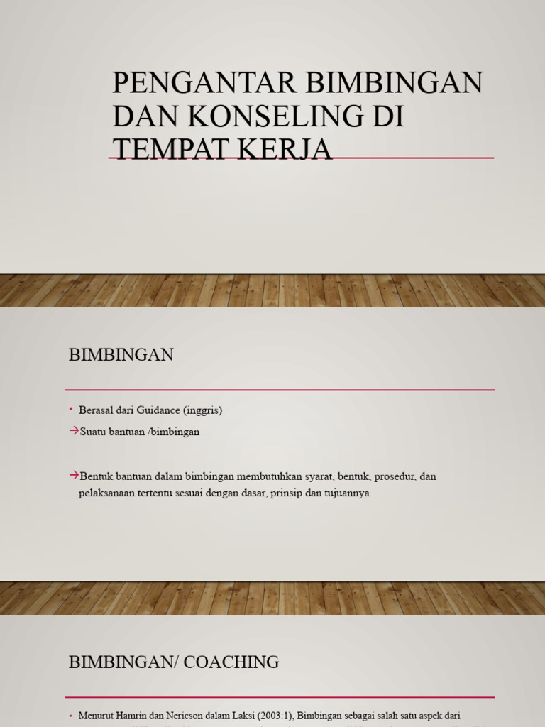 Pengantar Bimbingan Dan Konseling Di Tempat Kerja | PDF | Karier & Perkembangan