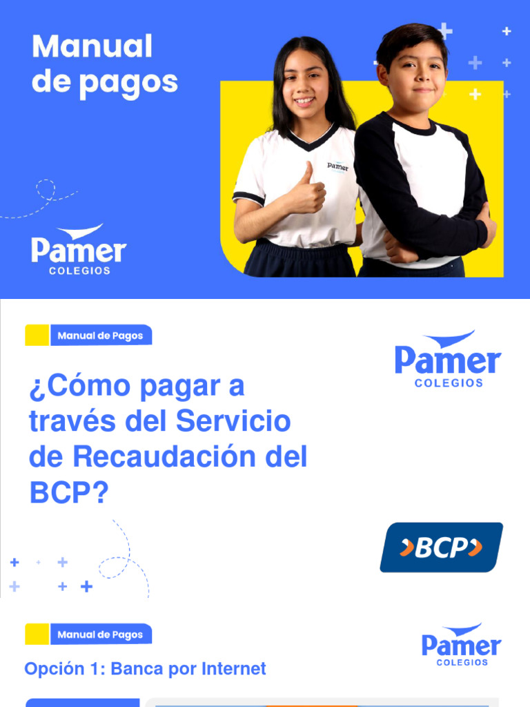 Manual Pagos Pamer-Colegios BCP SED 2023 | PDF | Negocios