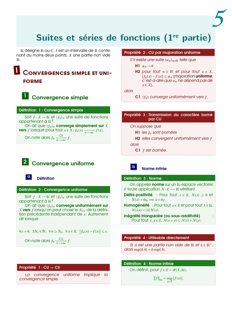 Convergence Simple et Uniforme des Fonctions | PDF | Limite ...