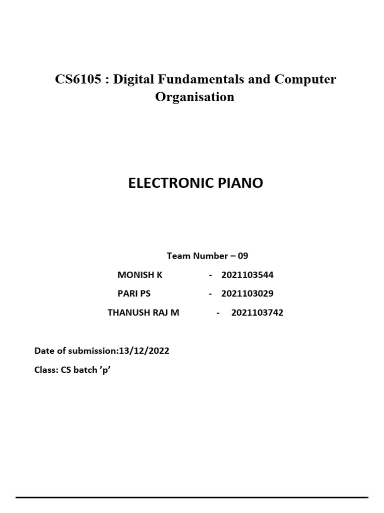 Monish, Pari, Thanush Project Report | PDF | Electronic Circuits | Resistor
