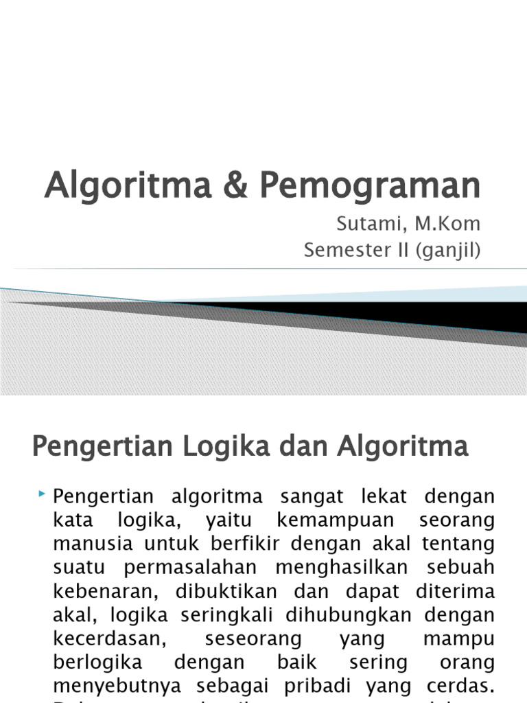 1 Algoritma & Pemograman | PDF | Metode & Bahan Ajar