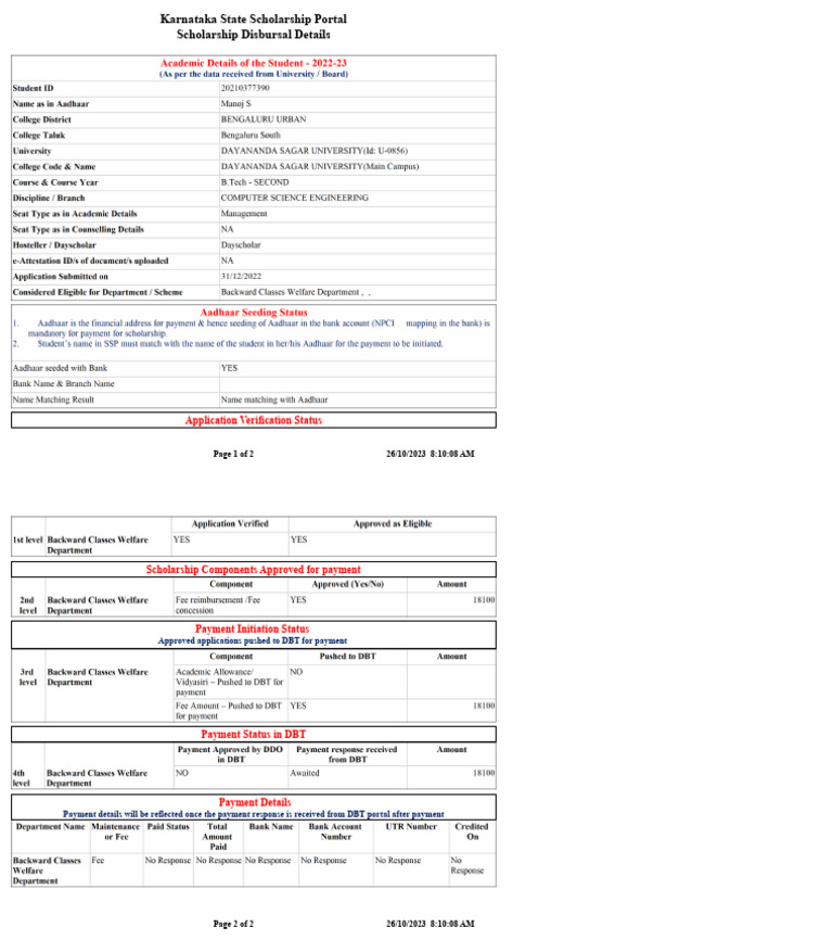 Student Status | PDF