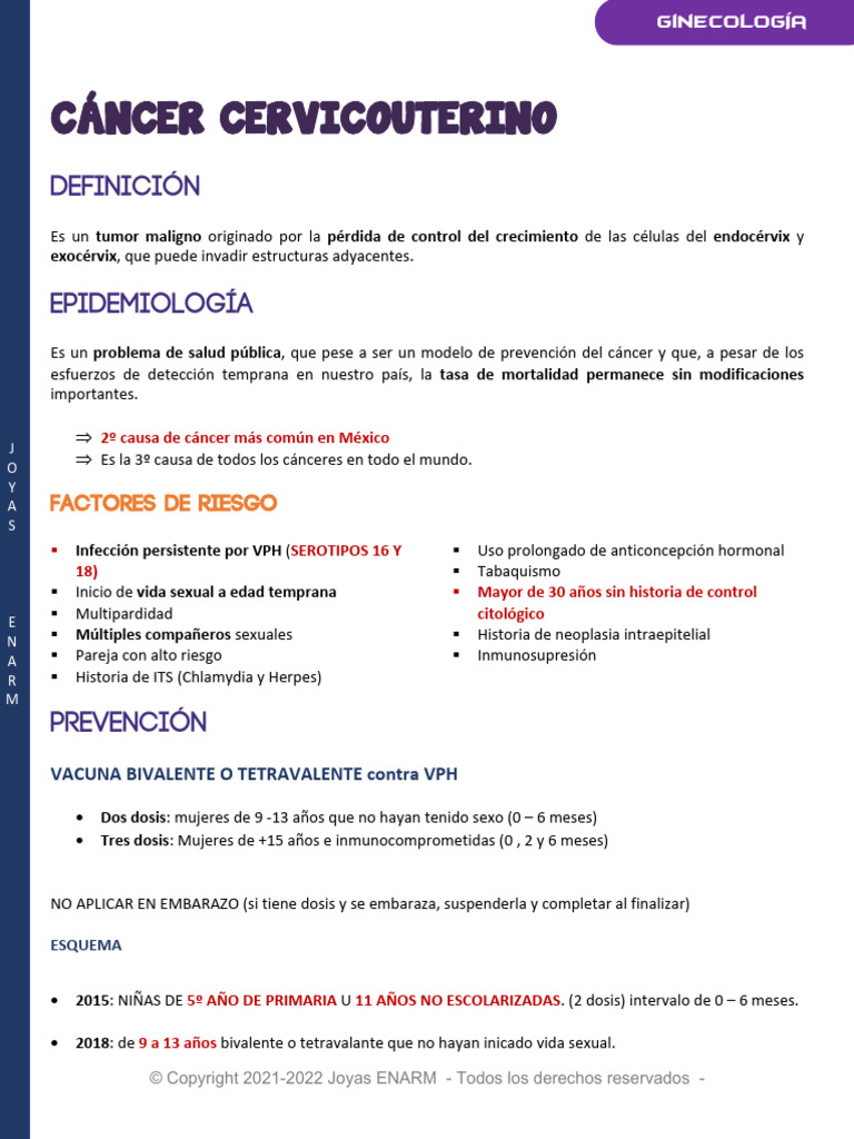 Cáncer Cervicouterino | PDF | Cáncer de cuello uterino | Cáncer