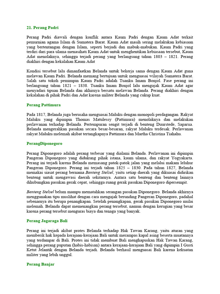Perang Padri | PDF