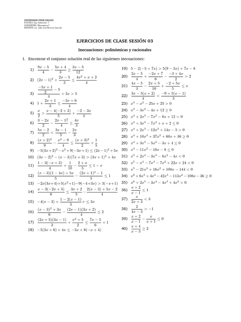 Ejercicios De Clase Sesión 04 Pdf