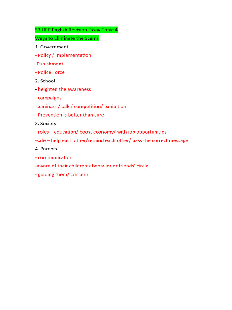 UEC Essay Topics 2023 - Version 4 | PDF | Career & Growth | Social Science