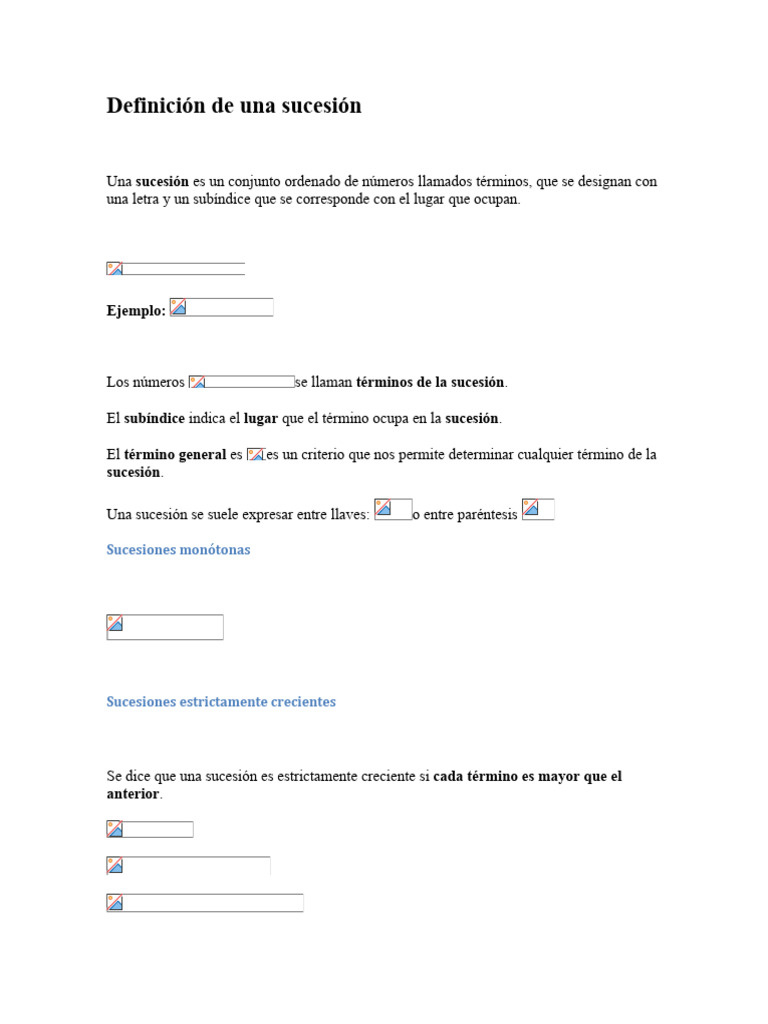 Tipos de Sucesiones Numéricas | PDF | Secuencia | Límite (Matemáticas)