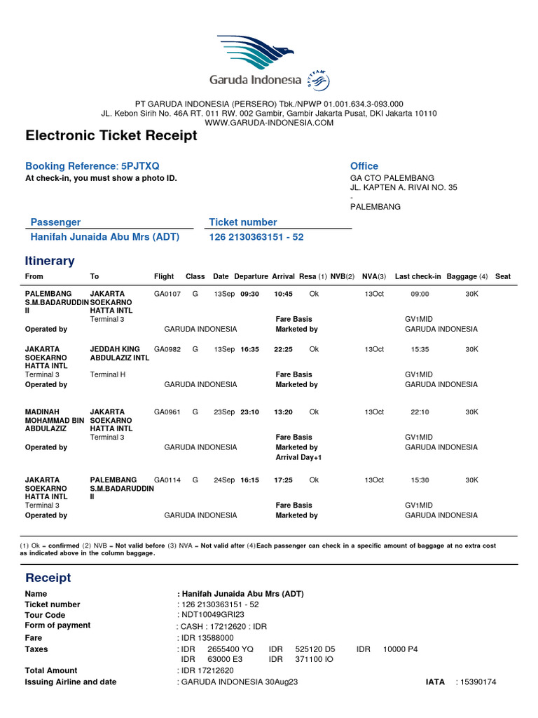 Your Electronic Ticket Receipt | PDF | Dangerous Goods