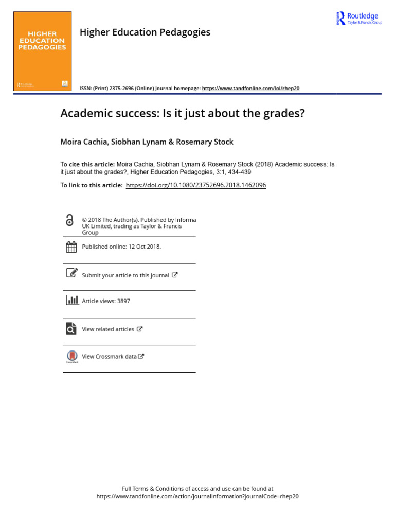 Redefining Academic Success in Education | PDF | Motivation | Motivational