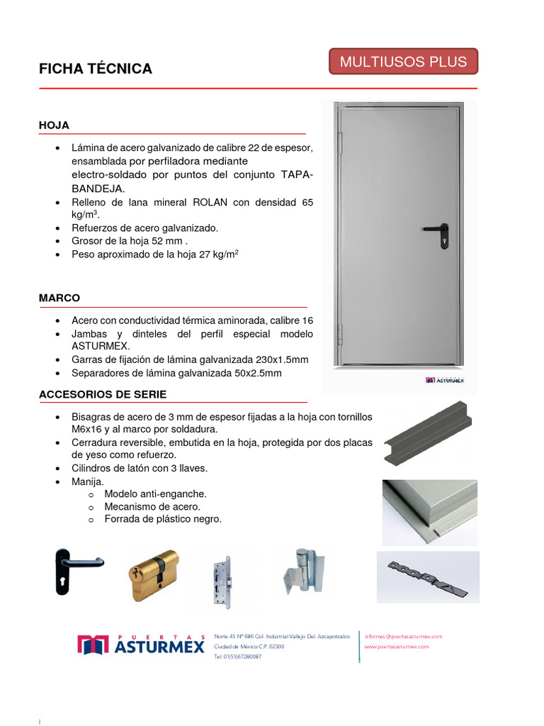 Ficha Técnica Multiusos Plus | PDF | Acero | Tornillo
