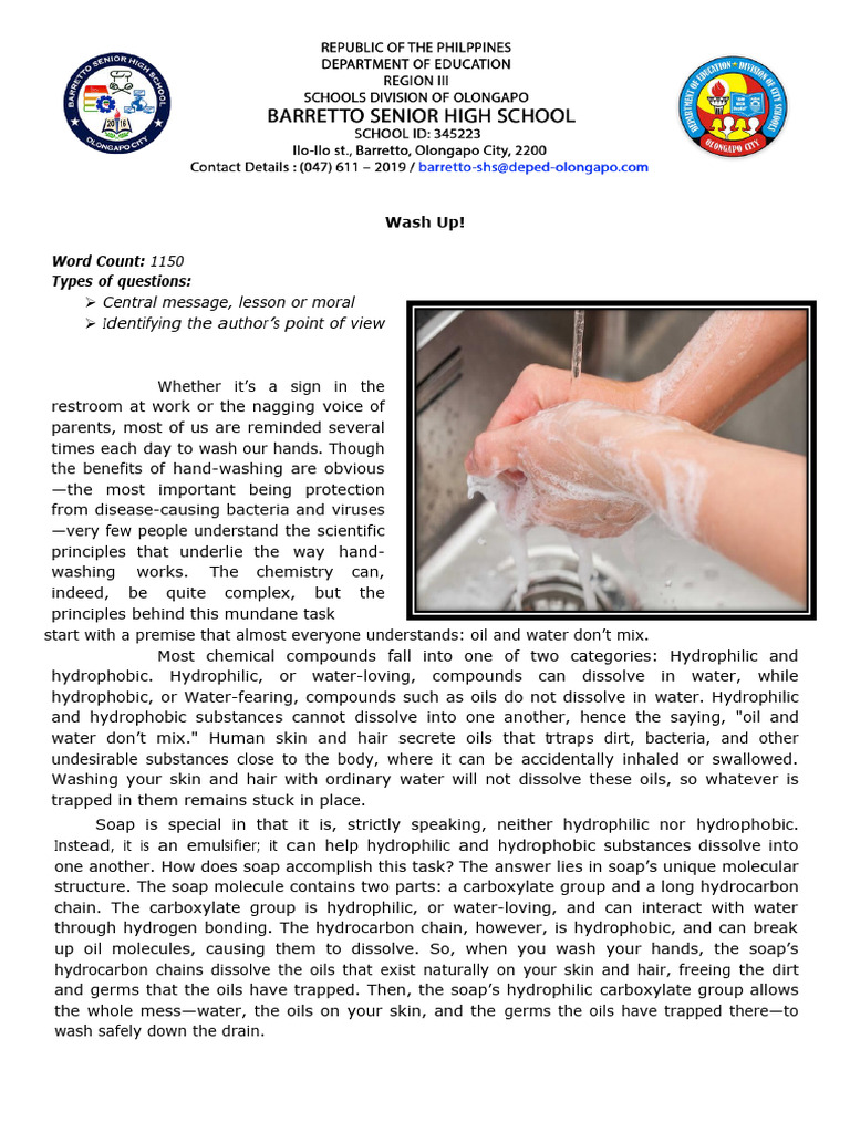 Soap Science: Germs and Antibacterial Myths | PDF | Hydrophile | Soap