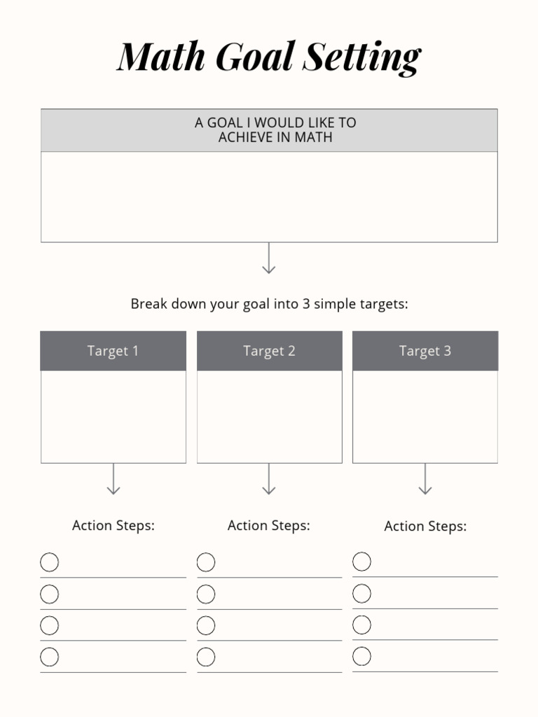 Math Goal Setting | PDF