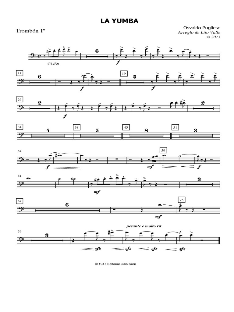 27 - La Yumba - Tromb+ N 1 | PDF 27 - La Yumba - Tromb+ N 1 | PDF