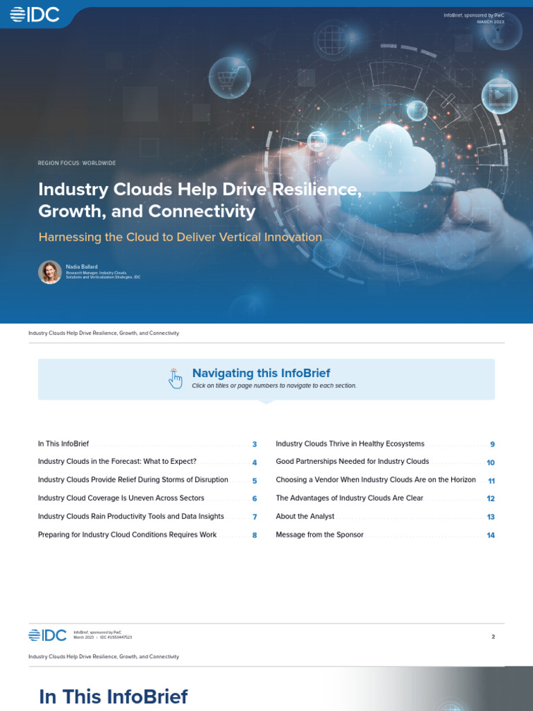 Idc Infobrief Industry Clouds 2023 | PDF | Cloud Computing | Artificial ...