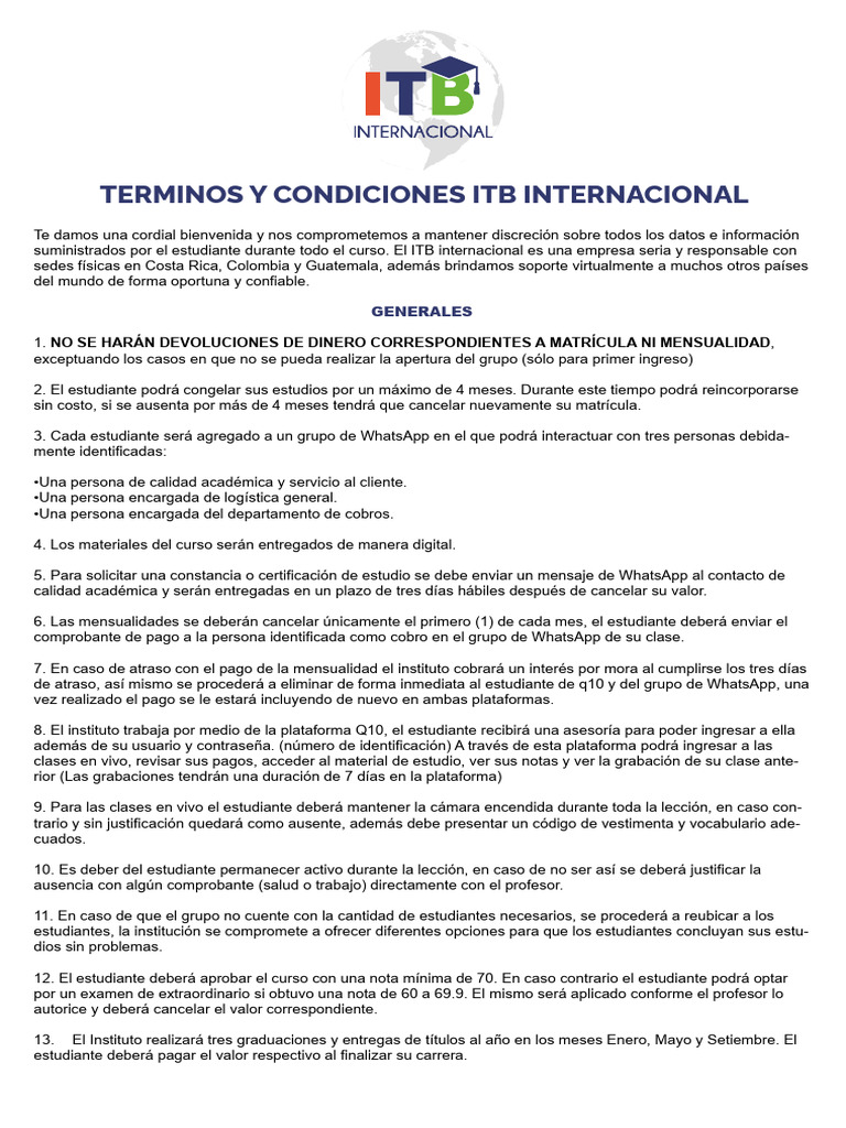 Terminos Condiciones