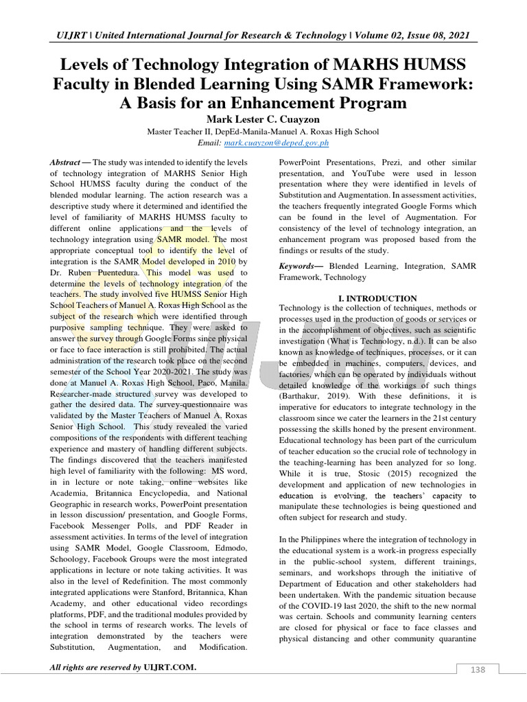 SAMR | PDF