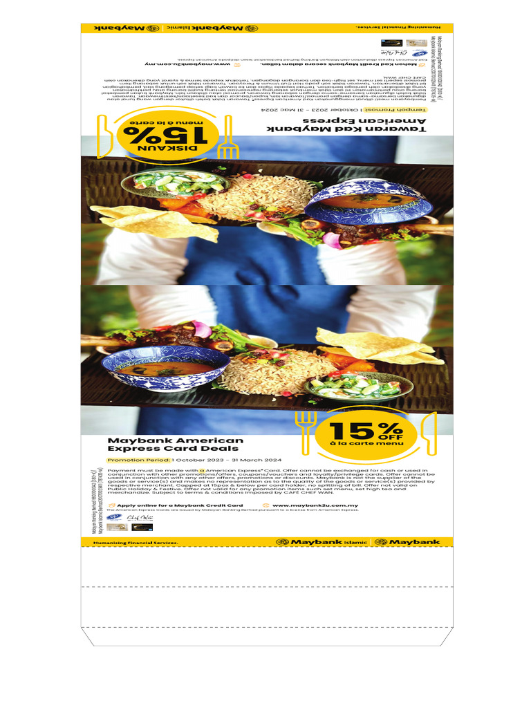 Cafe Chef Wan Oct 2023 Tent Card Bilingual - RBM | PDF