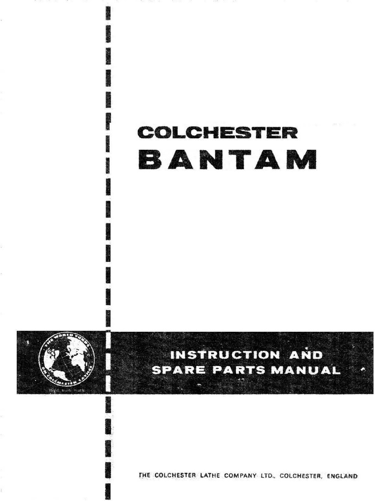 Colchester Bantam Full Manual | PDF