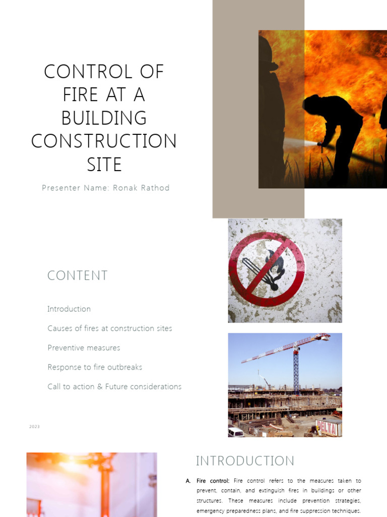 P22CT019 - Control of Fire at A Building Construction Site | PDF | Fire ...