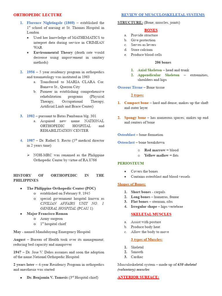 Orthopedic Lecture | Download Free PDF | Pelvis | Knee