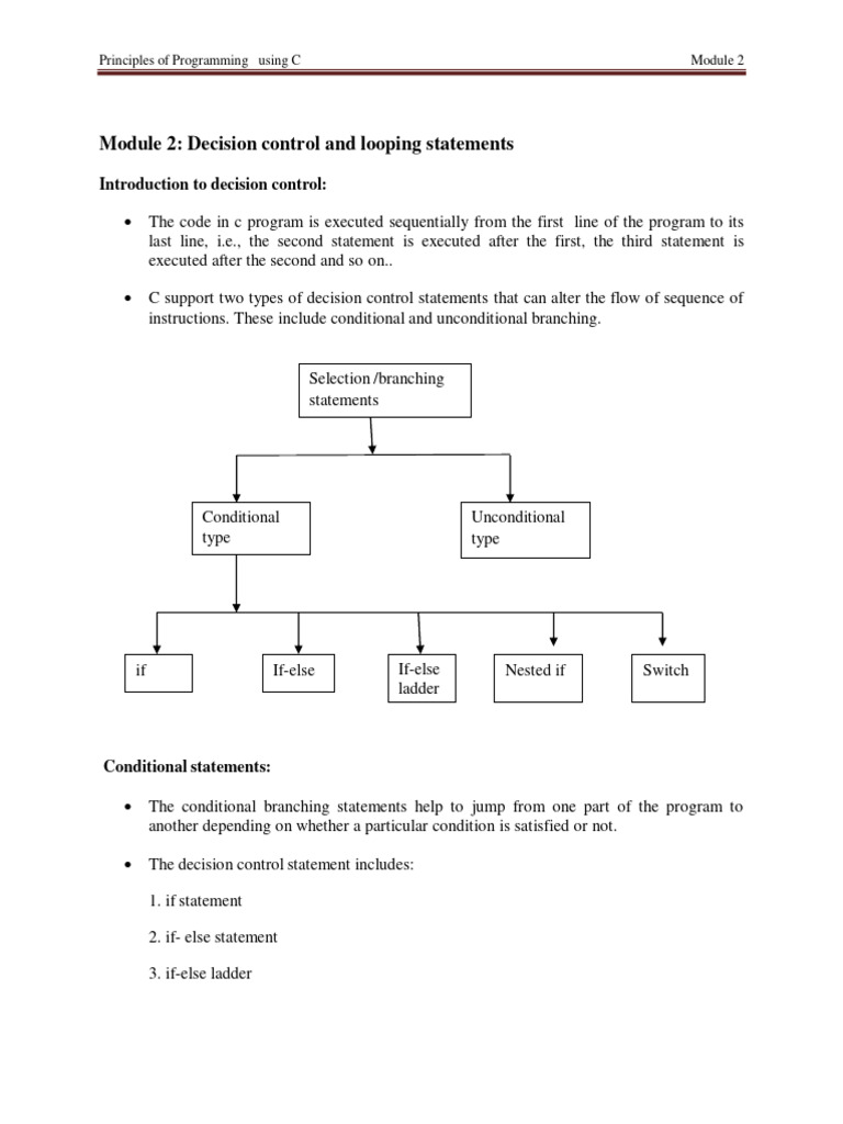 Module 2 Decision Making | PDF | Control Flow | Computer Science