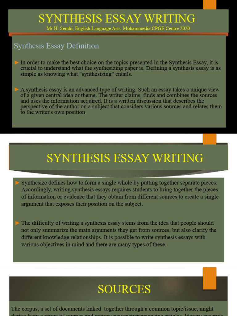 Synthesis Essay Writing | PDF | Essays | Methodology