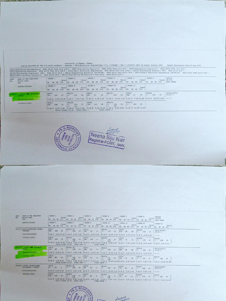 First Year Result | PDF