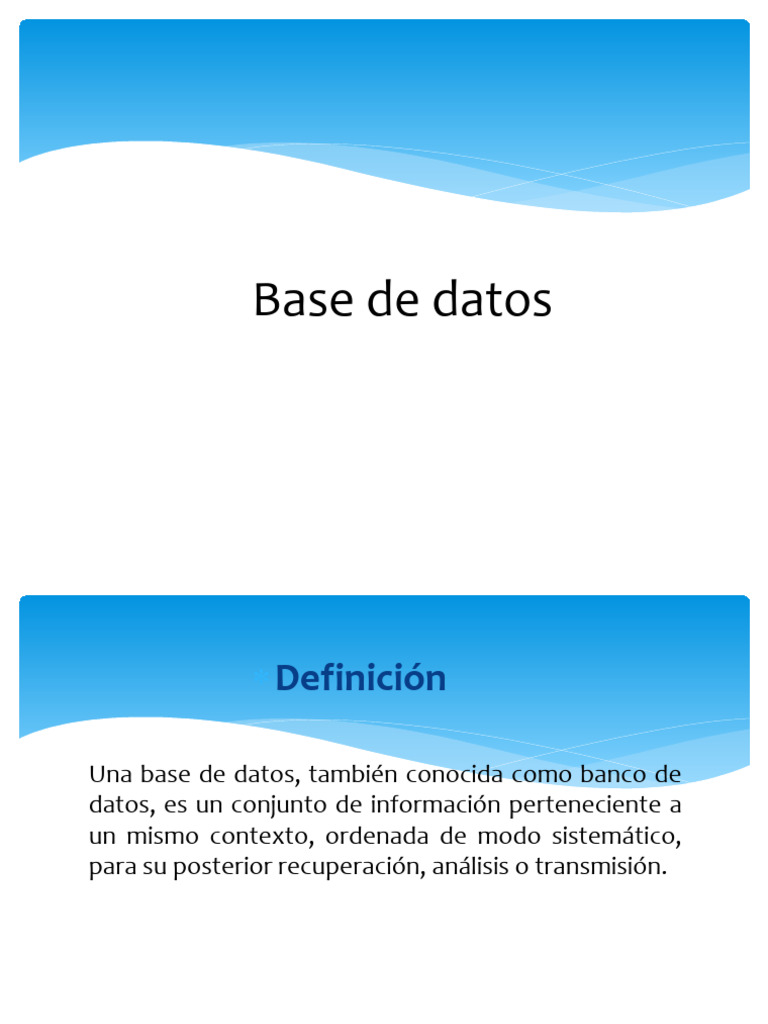 Base de Datos | PDF | Bases de datos | Informática
