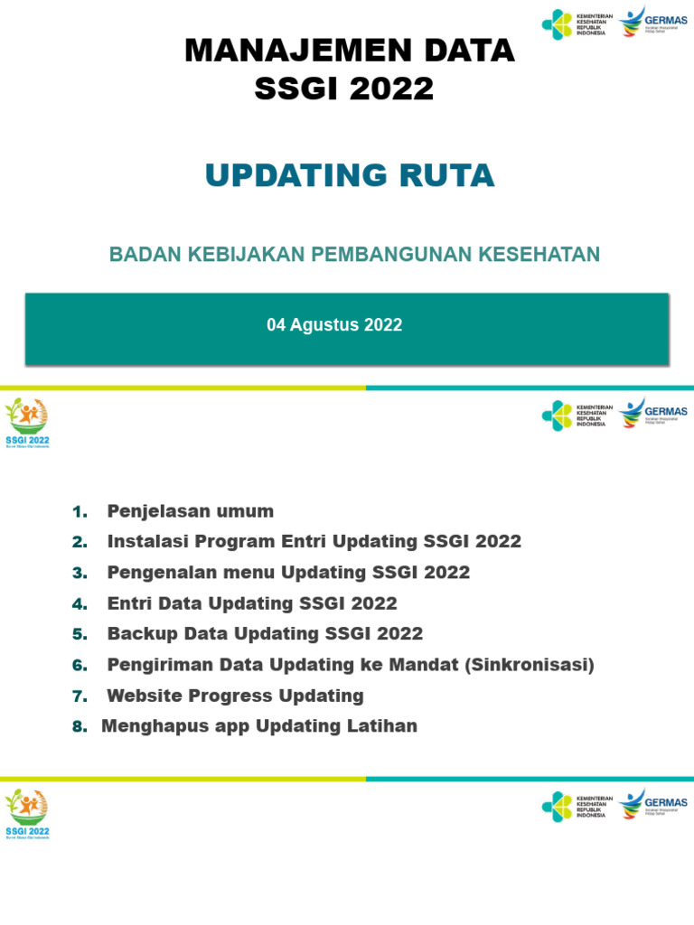 Panduan Entri Data SSGI 2022 | PDF