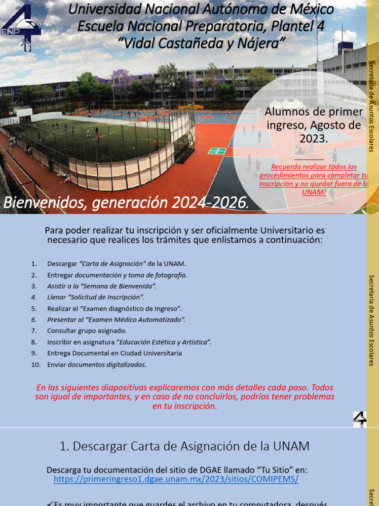 Instrucciones Inscripción UNAM 2024-2026 | PDF | Crecimiento personal y ...