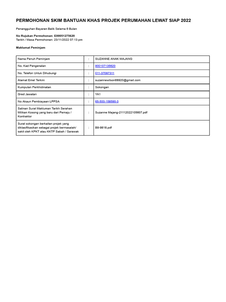 Portal Perkhidmatan Atas Talian LPPSA | PDF