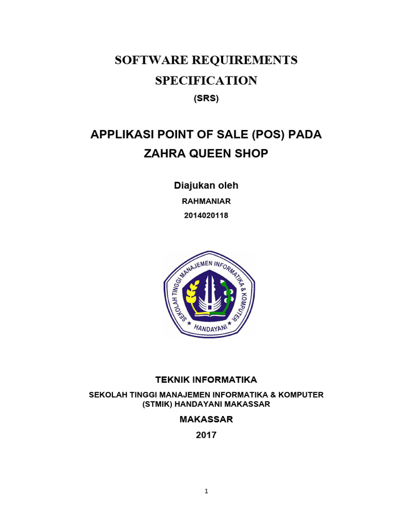 Software Requirements Specification Appl | PDF