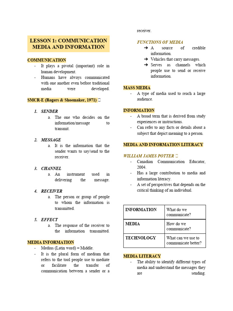 Media and Information Literacy | PDF | Information | Mass Media