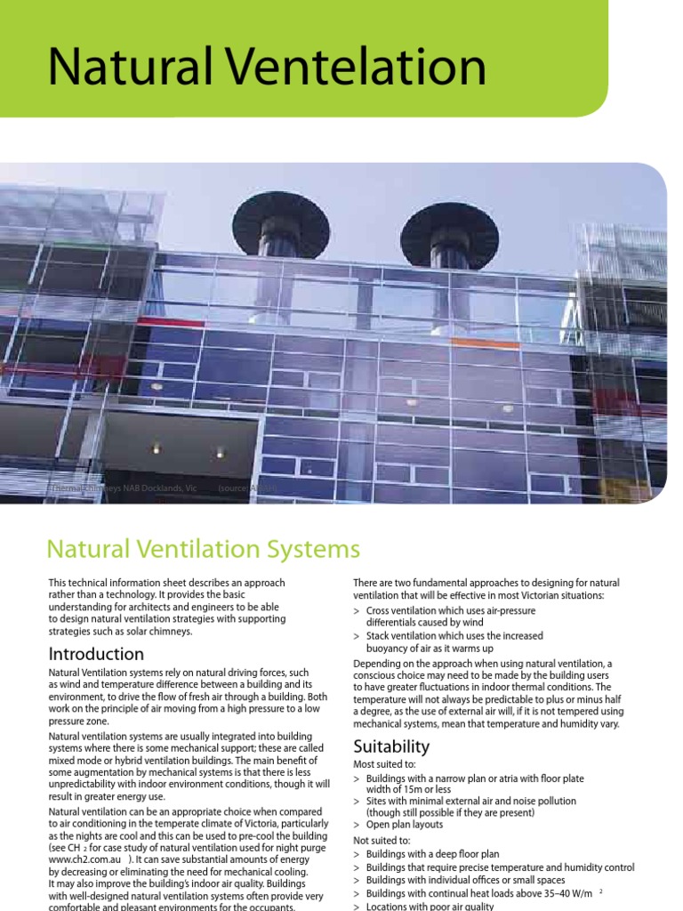 Natural Ventilation Systems | Download Free PDF | Ventilation ...