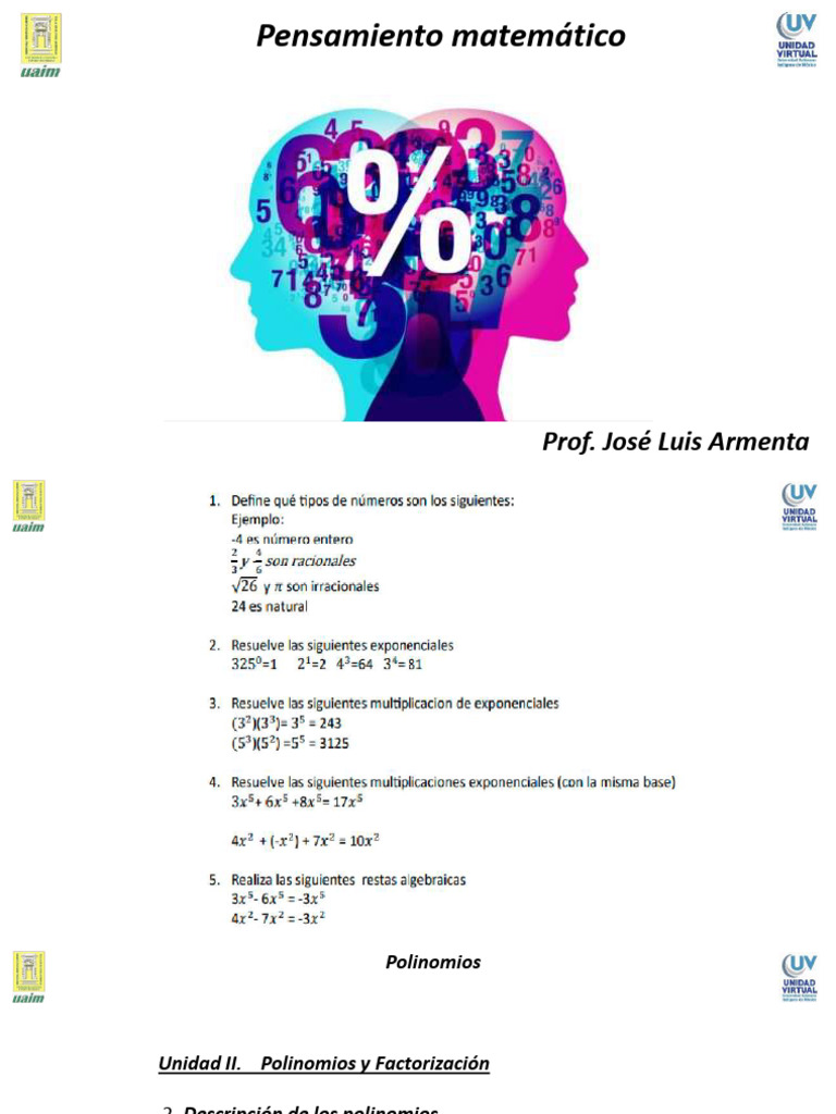 Pensamiento Matemático Ii Descargar Gratis Pdf Factorización