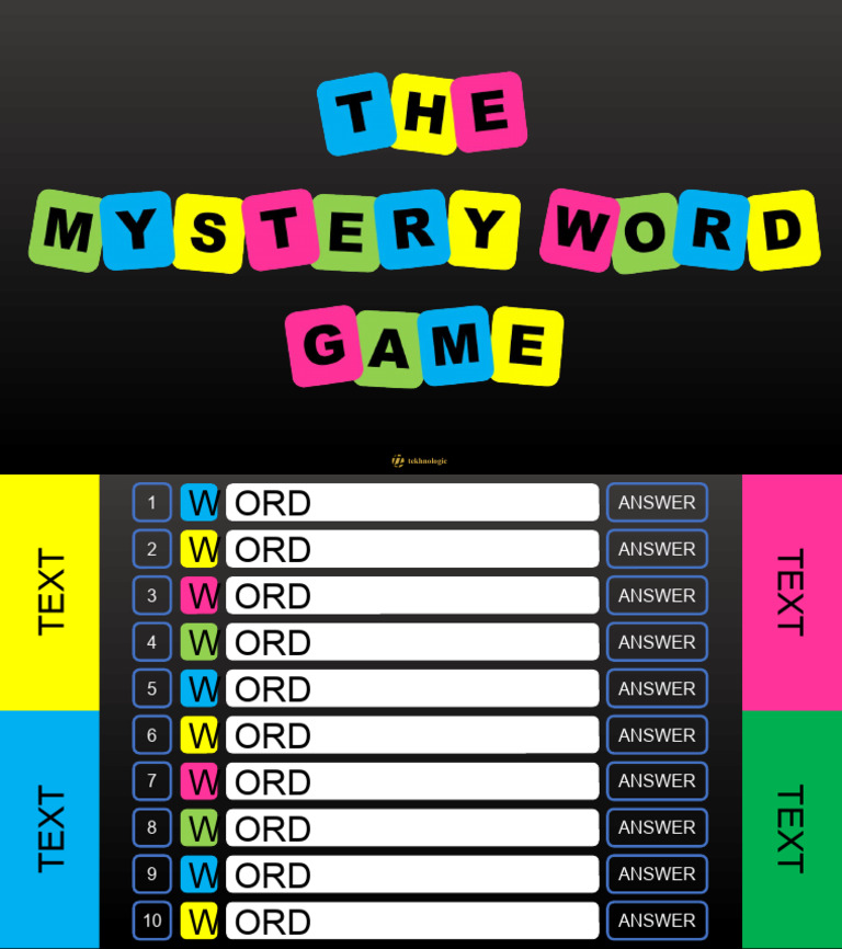 The Mystery Word Game | PDF | Science & Mathematics
