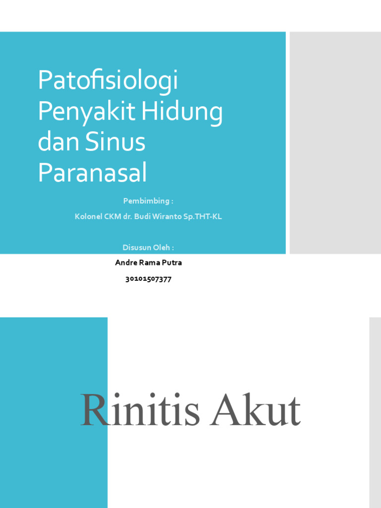 Patofisiologi Hidung Dan SPN Rama | PDF | Sains & Matematika