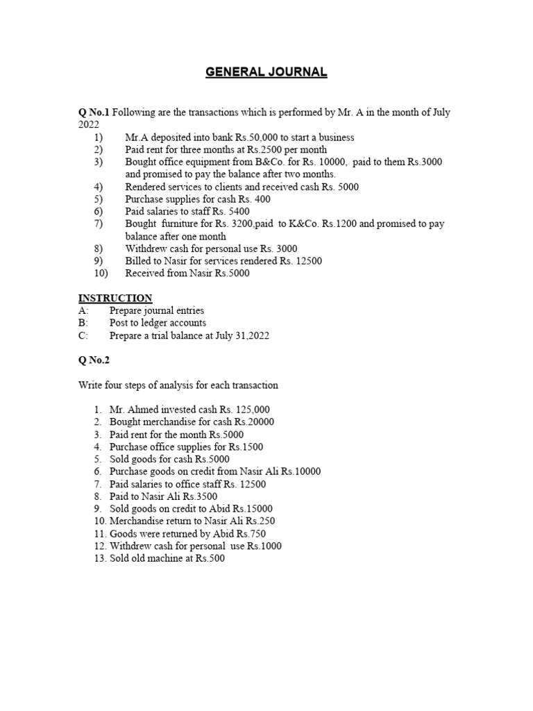General Journal | PDF | Debits And Credits | Service Industries