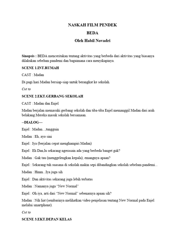 Naskah Film Pendek | PDF | Pengembangan Diri