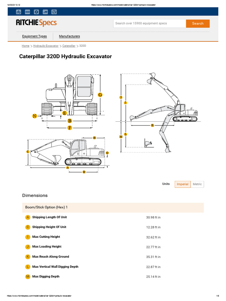 Caterpillar 320d Hydraulic Excavator | PDF