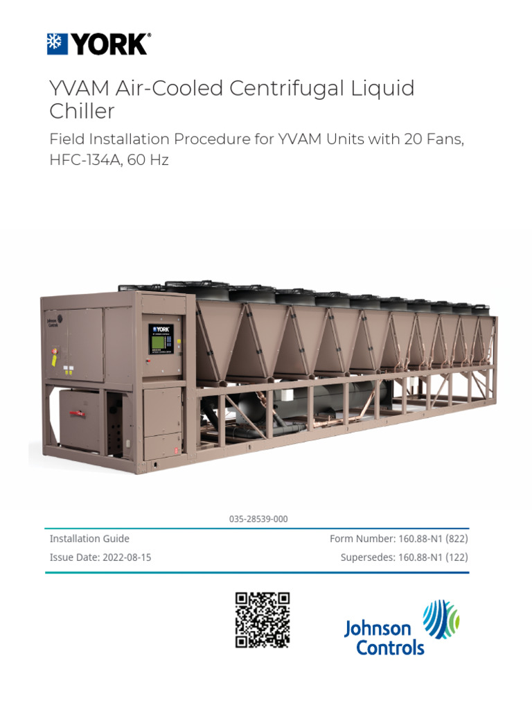 YVAM Air-Cooled Centrifugal Liquid Chiller: Field Installation ...