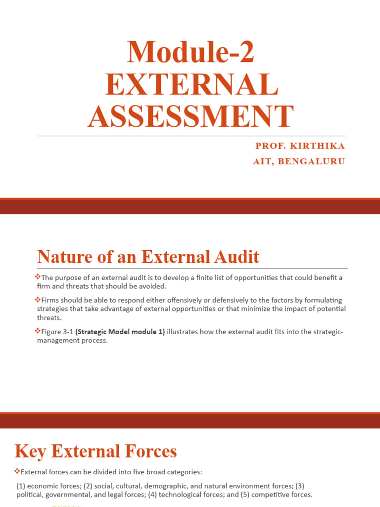Module 2 External Assessment Presentation | PDF | Strategic Management ...