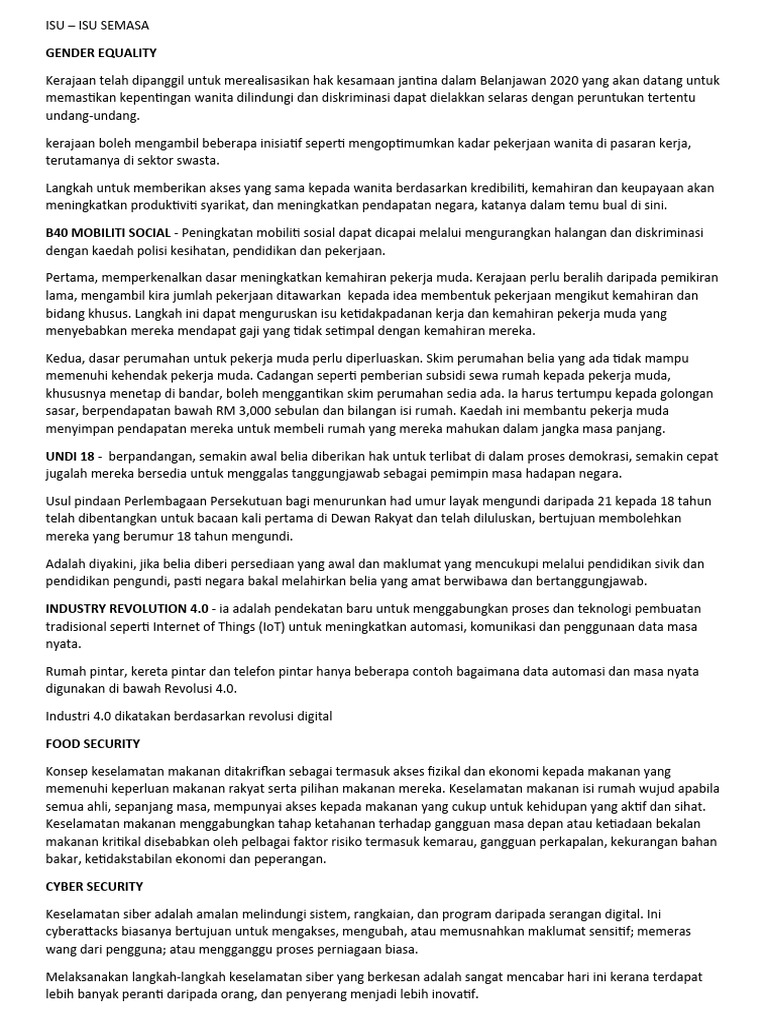 Isu Isu Semasa IV | PDF