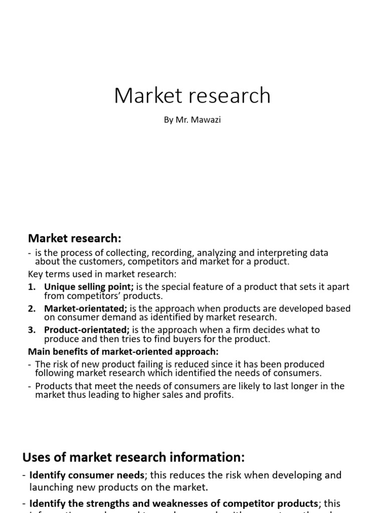 Market Research | PDF | Survey Methodology | Sampling (Statistics)